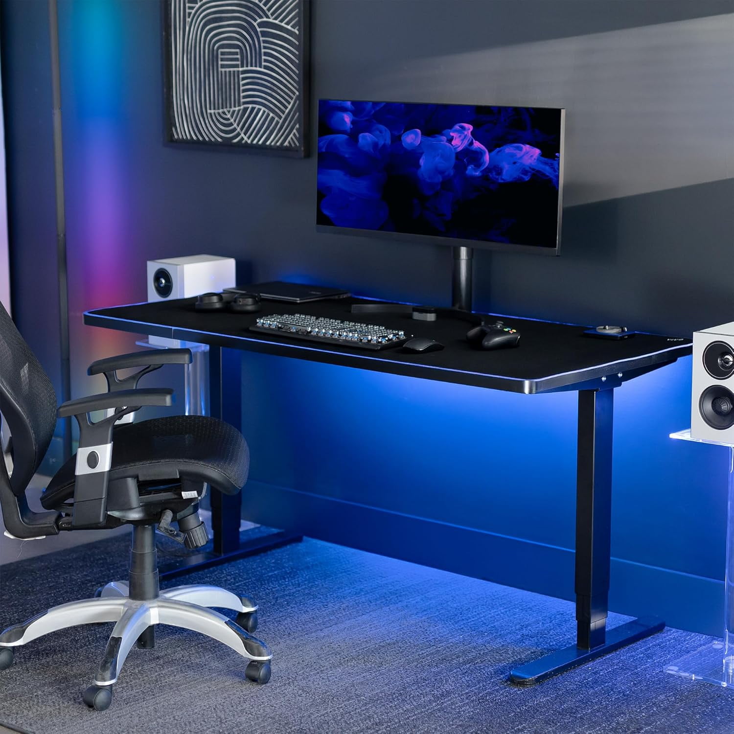 Large 60 x 30 inch Full Size Desk Pad with RGB Lighting for Office ...