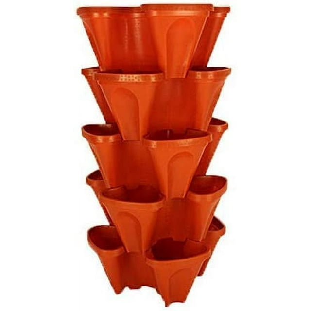 Large 64 Quart Stackable Planter 5-Pack - Grow More in Less Space ...