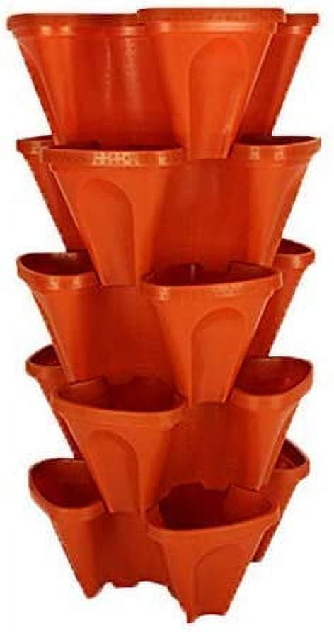Large 64 Quart Stackable Planter 5-Pack - Grow More in Less Space ...