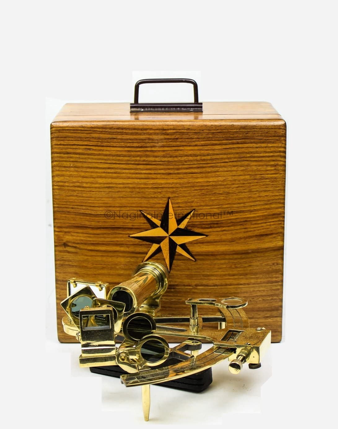Large 7" Nautical Maritime Solid Brass Functional Sextant with Elegant ...