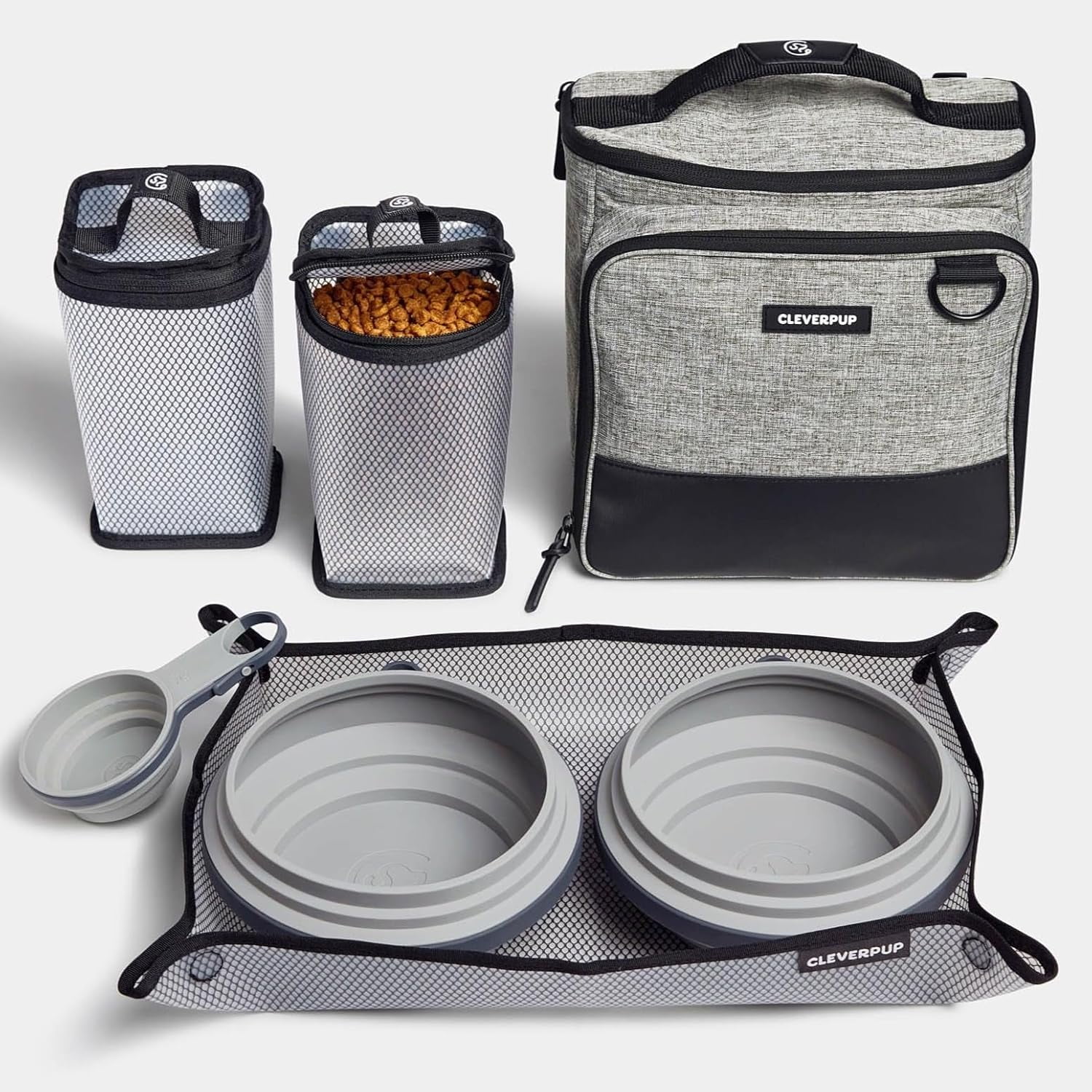 Large 7-Piece Bistro Box Dog Food Travel Kit, 12-Cup Kibble Storage, 2 ...