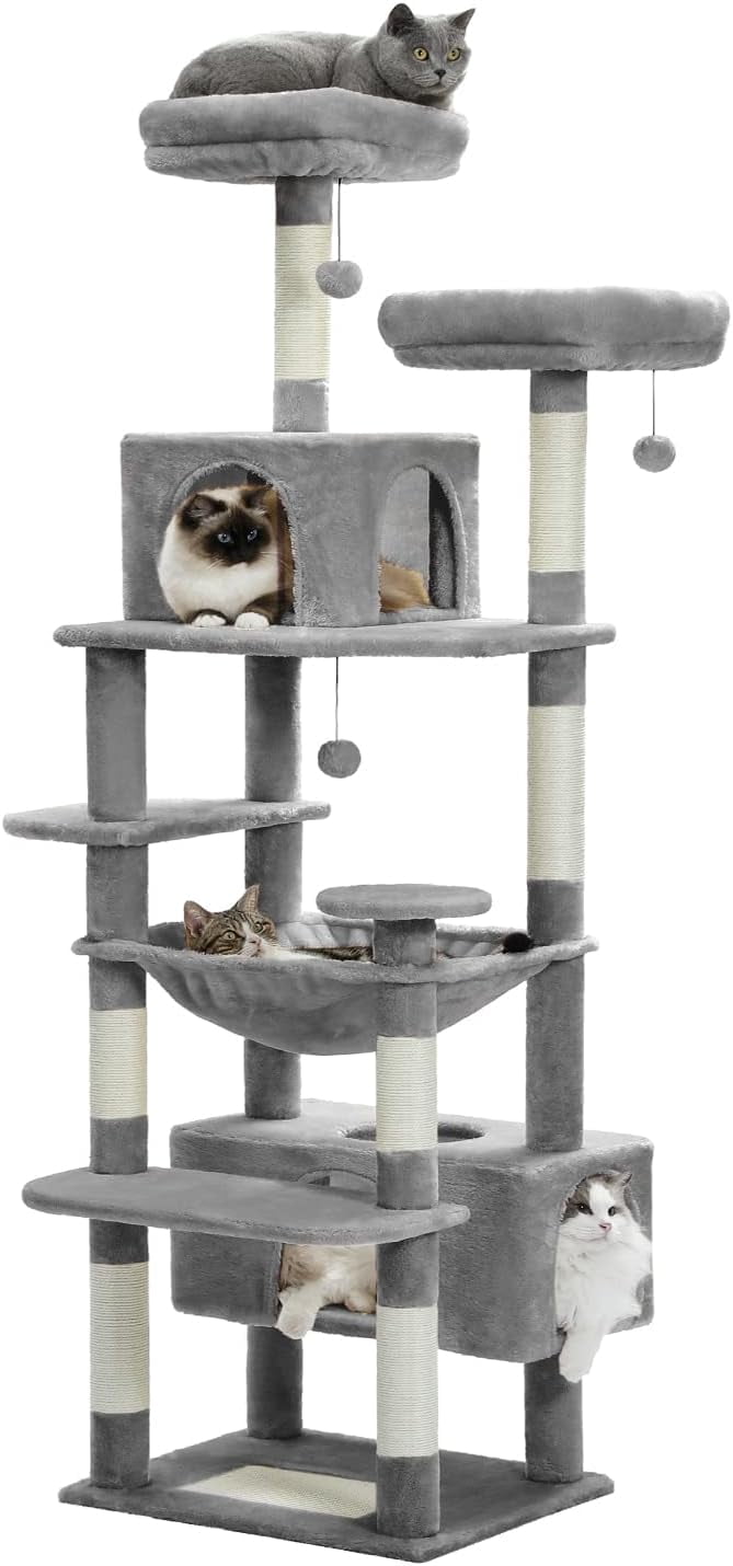 Large 72 Inch Cat Tree and Tower for Indoor Cats - With Sisal-Covered ...