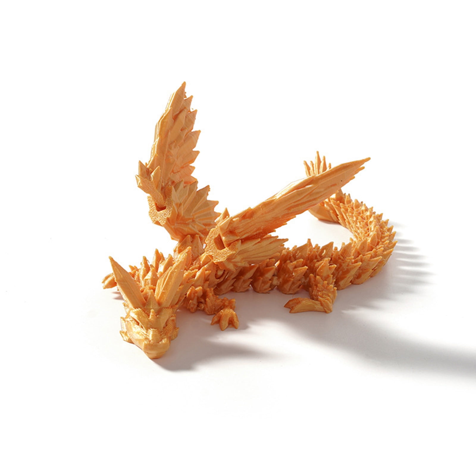 Large 8" Articulated Crystal Dragon - Multi Color 3D Printed Plastic ...