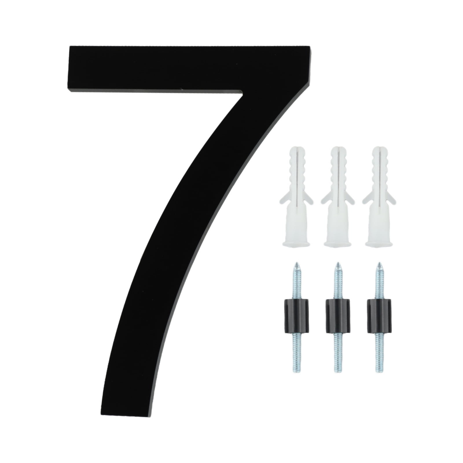Large 8 Inch Black Floating House Numbers for Home Address and Garage ...