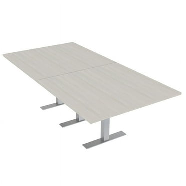 8ft - 24ft Modern Conference Boat-Shaped Table with Metal Bases ...