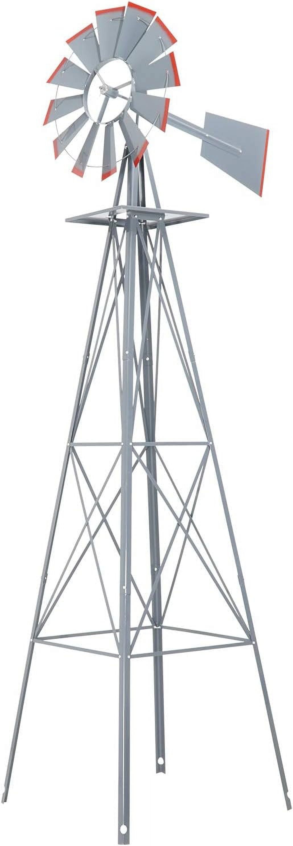 Large 8ft Windmill Yard Garden Metal Ornamental Wind Mill for Garden ...