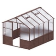 Large 8x10 FT Wood Greenhouse Kit, 6MM Polycarbonate Panels, Adjustable ...