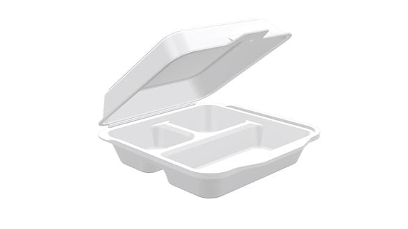 Large 9" Foam Hinged Lid Container (3 Compartment) 200 COUNT - Walmart.com