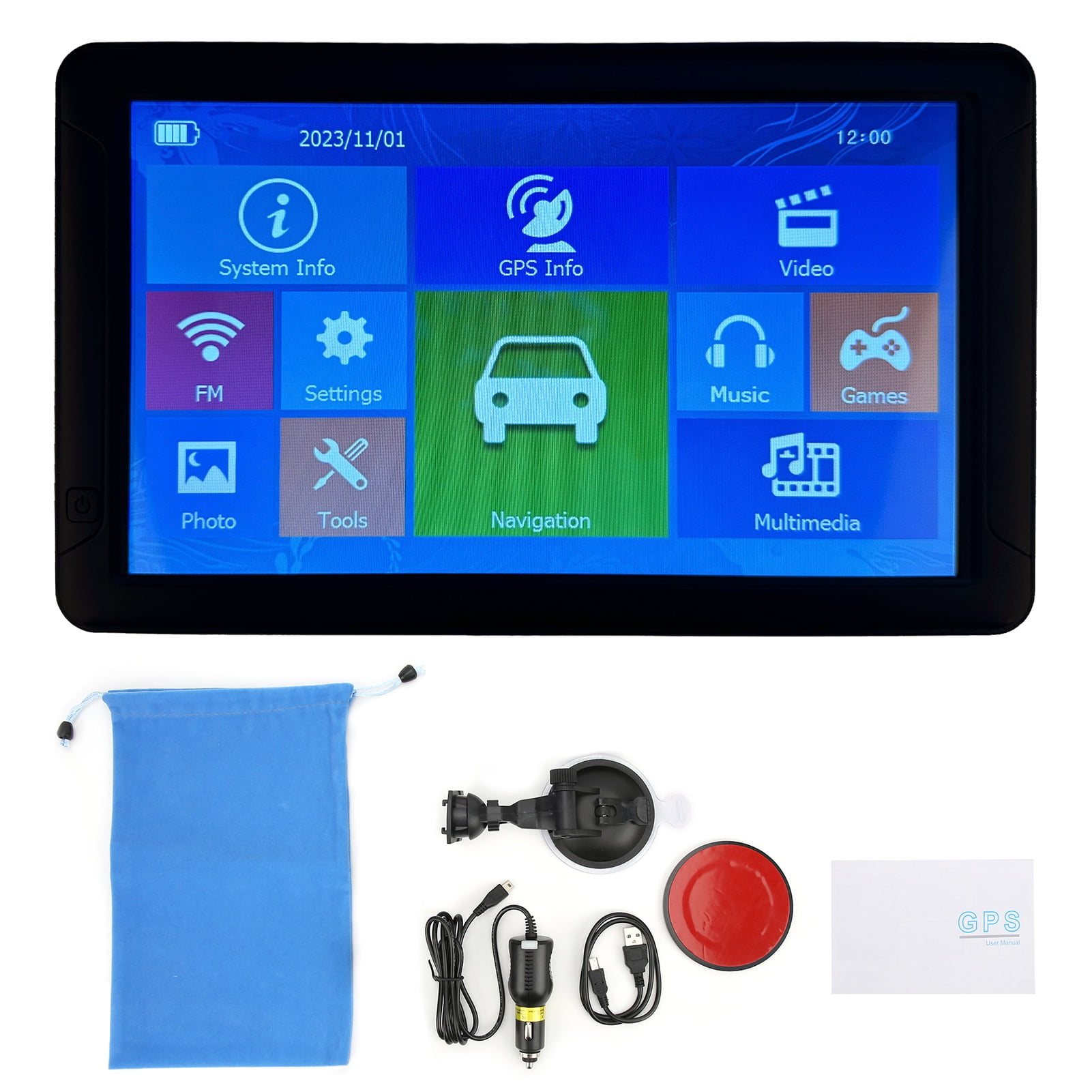 Large 9in Touch Screen Car GPS Navigation with 800x480 Resolution ...