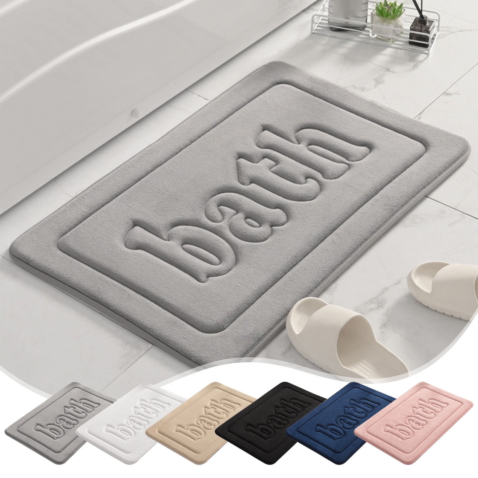 Large Absorbent Floor Mat, Machine Washable Soft Comfort Rug, Stable ...