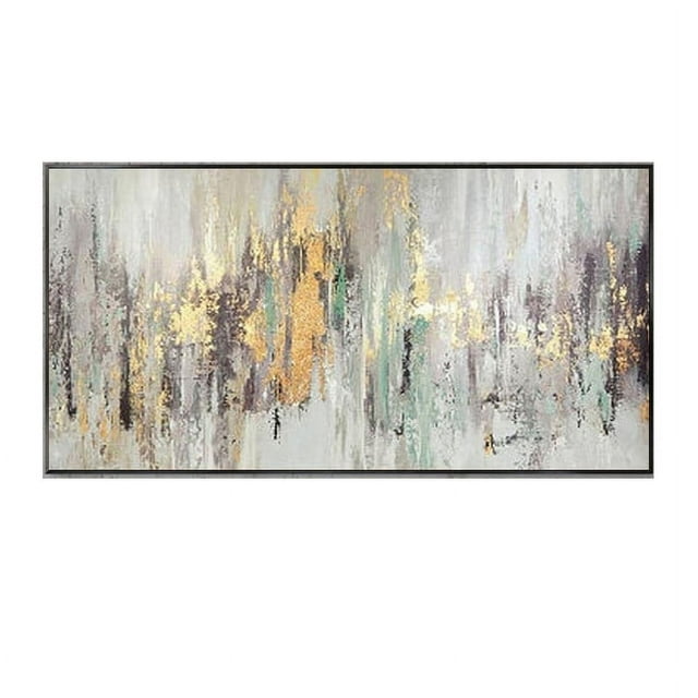 Large Abstract Gold Texture Oil Painting on Canvas Minimalist Yellow ...