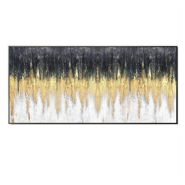 Large Abstract Gold Texture Oil Painting on Canvas Minimalist Yellow ...