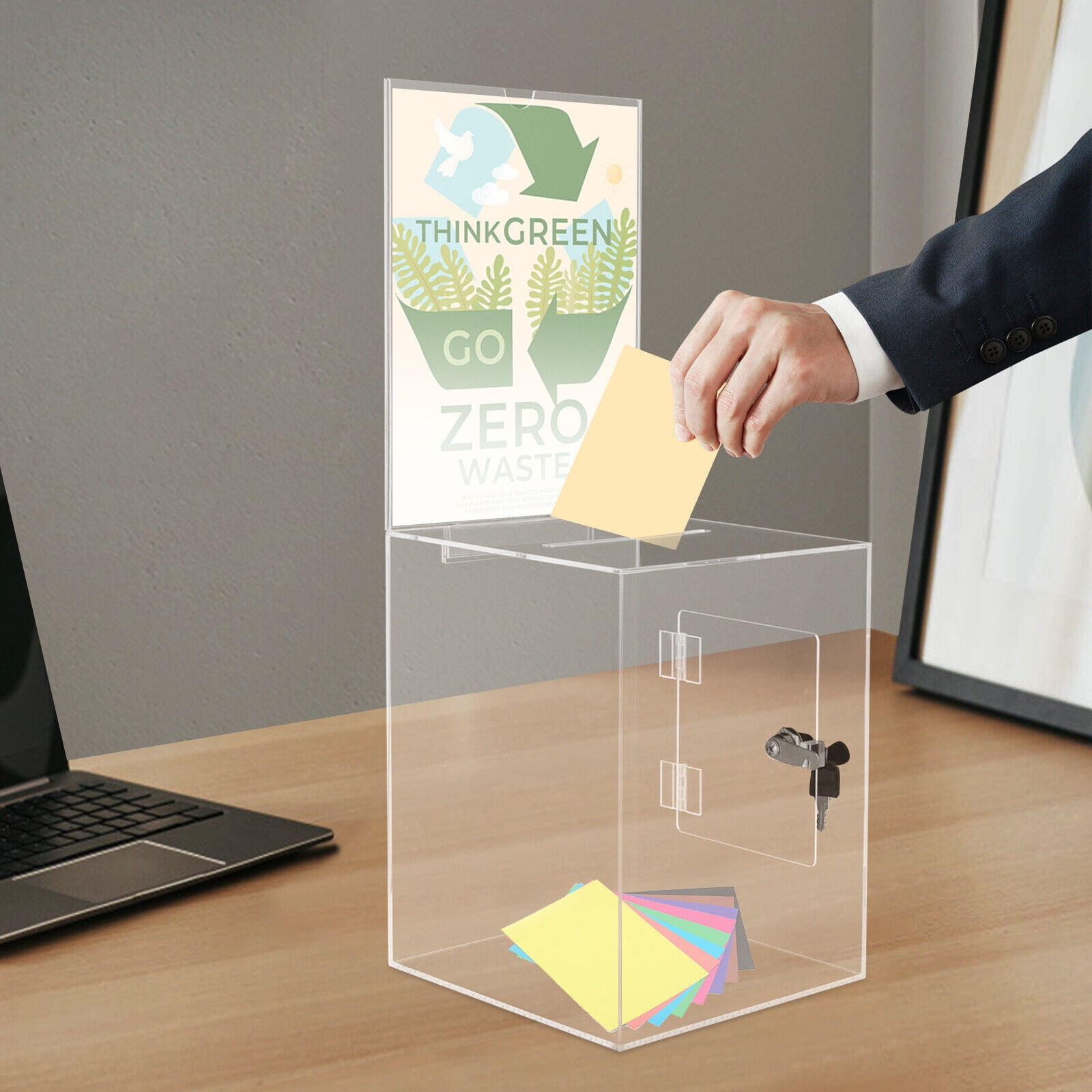 Large Acrylic Suggestion Box Ballot Donation Box Acrylic Donation ...