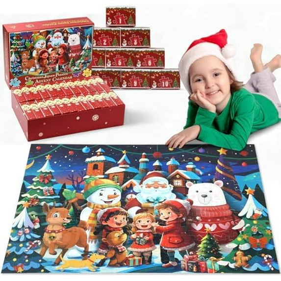 Large Advent Calendar 2025 Christmas Floor Jigsaw Puzzles 40 x 27.5 ...