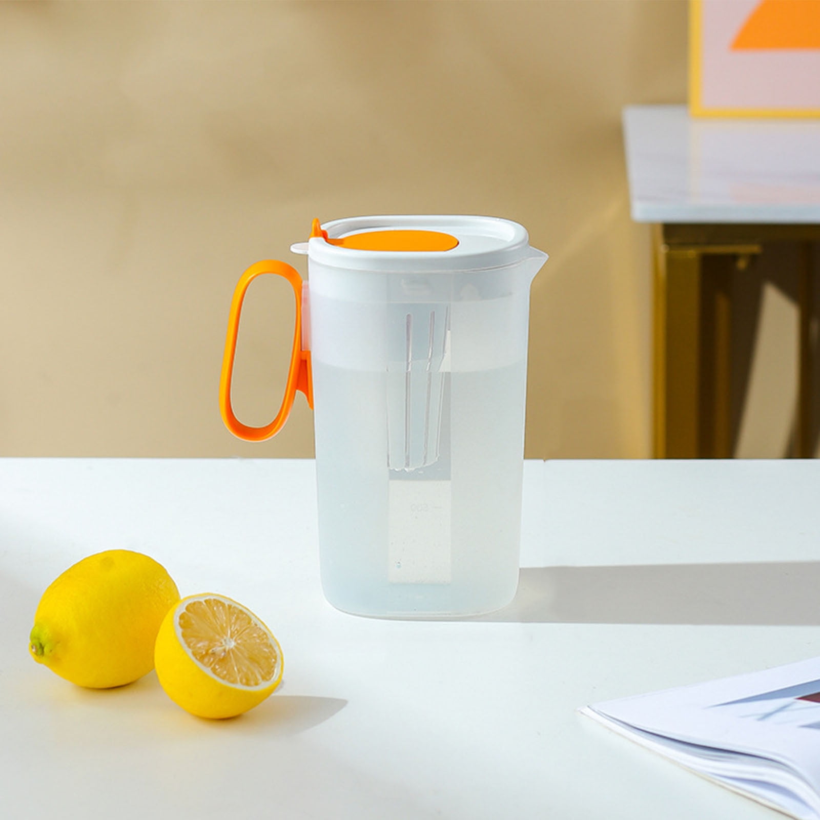 Large, Airtight Plastic Jar with Lid and Locking Handle. Capacity: 1.5 ...