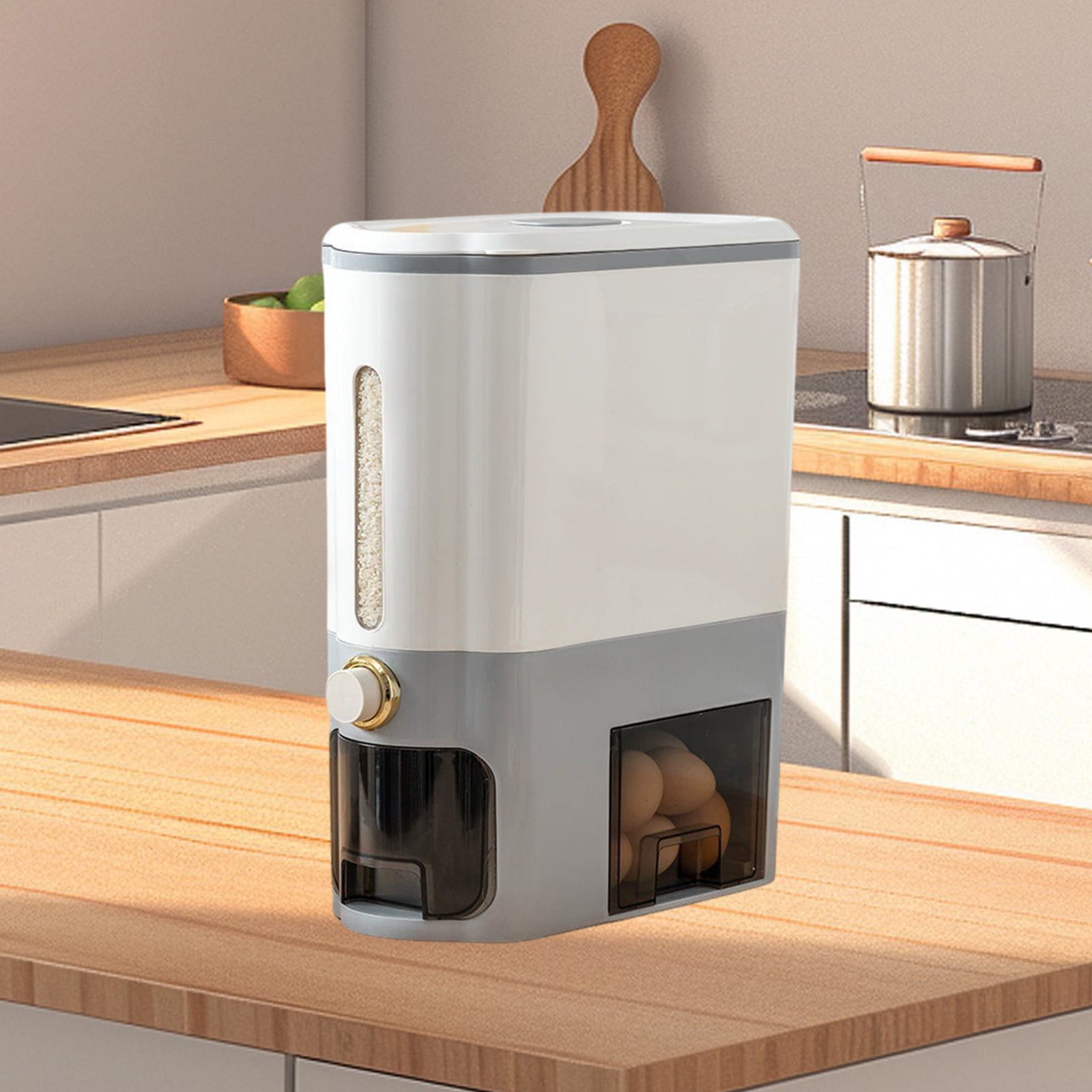 Large Airtight Rice Storage Contain42x36x15cm PlasticRice Bucket with ...