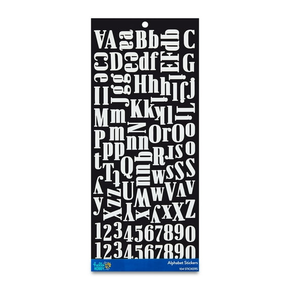 Hello Hobby Large White Foam Alphabet Stickers 104 Count for ...