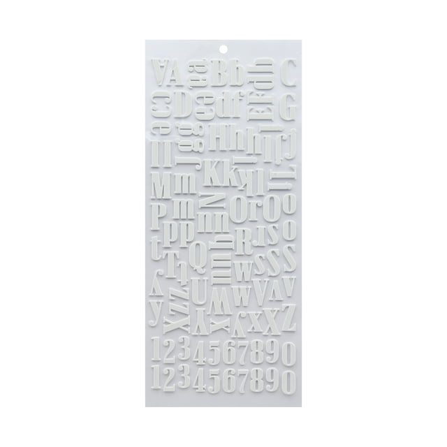 Hello Hobby Large White Foam Alphabet Stickers, 104 Count - Walmart.com