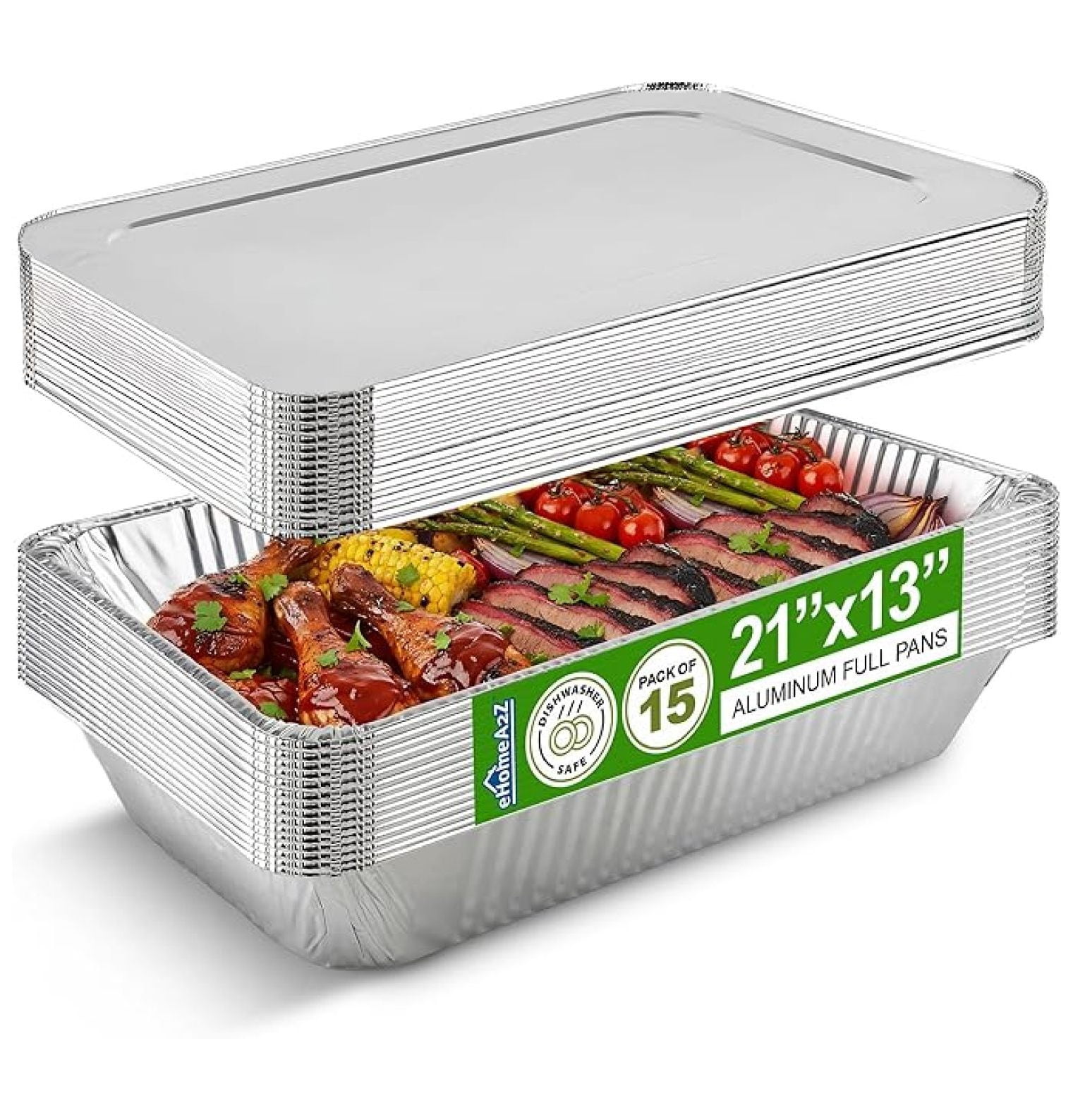 Large Aluminum Pans With Lids Disposable Full Heavy Duty Roasting ...