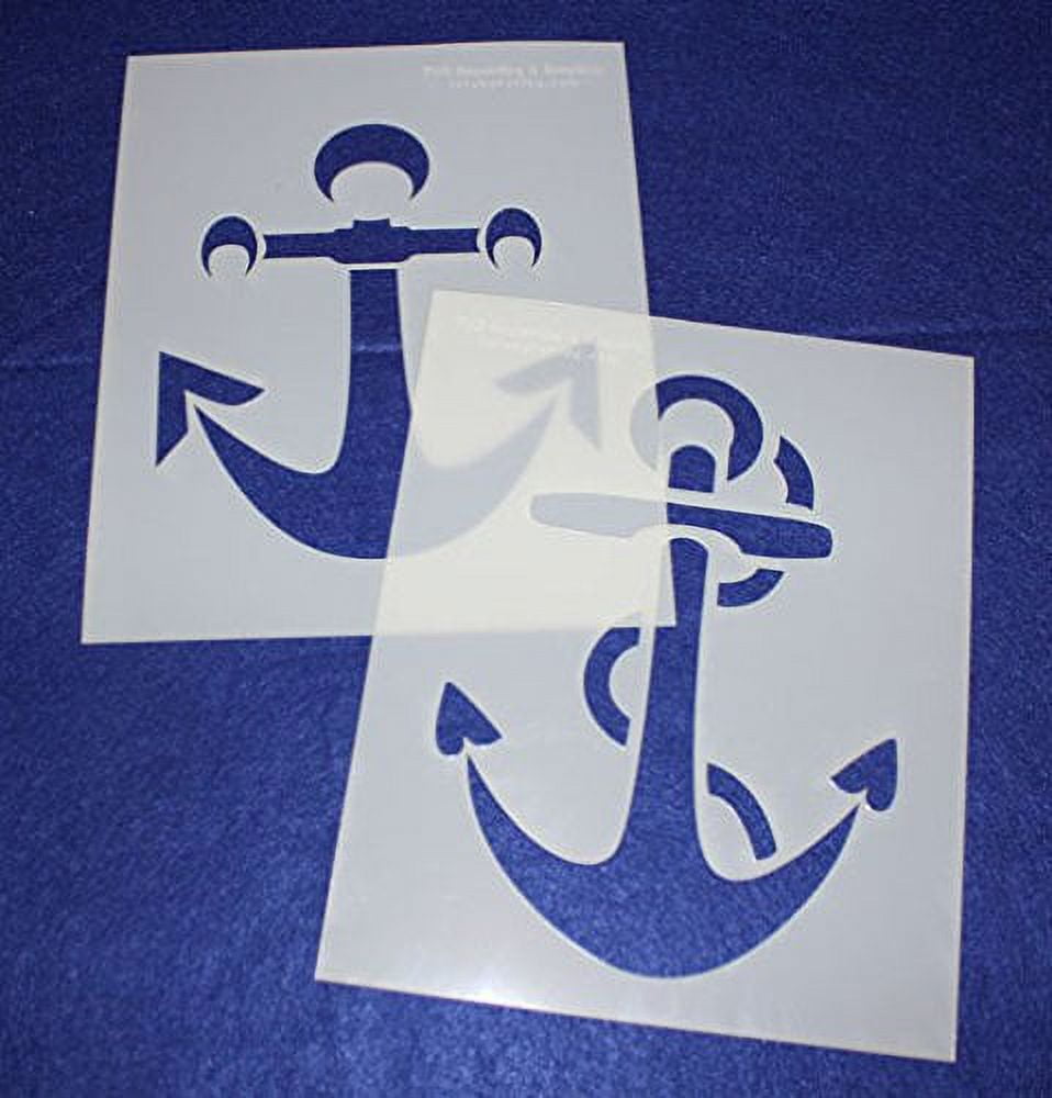 Large Anchor Stencils 8" X 10" Mylar 2 Pieces of 14 Mil - Painting ...