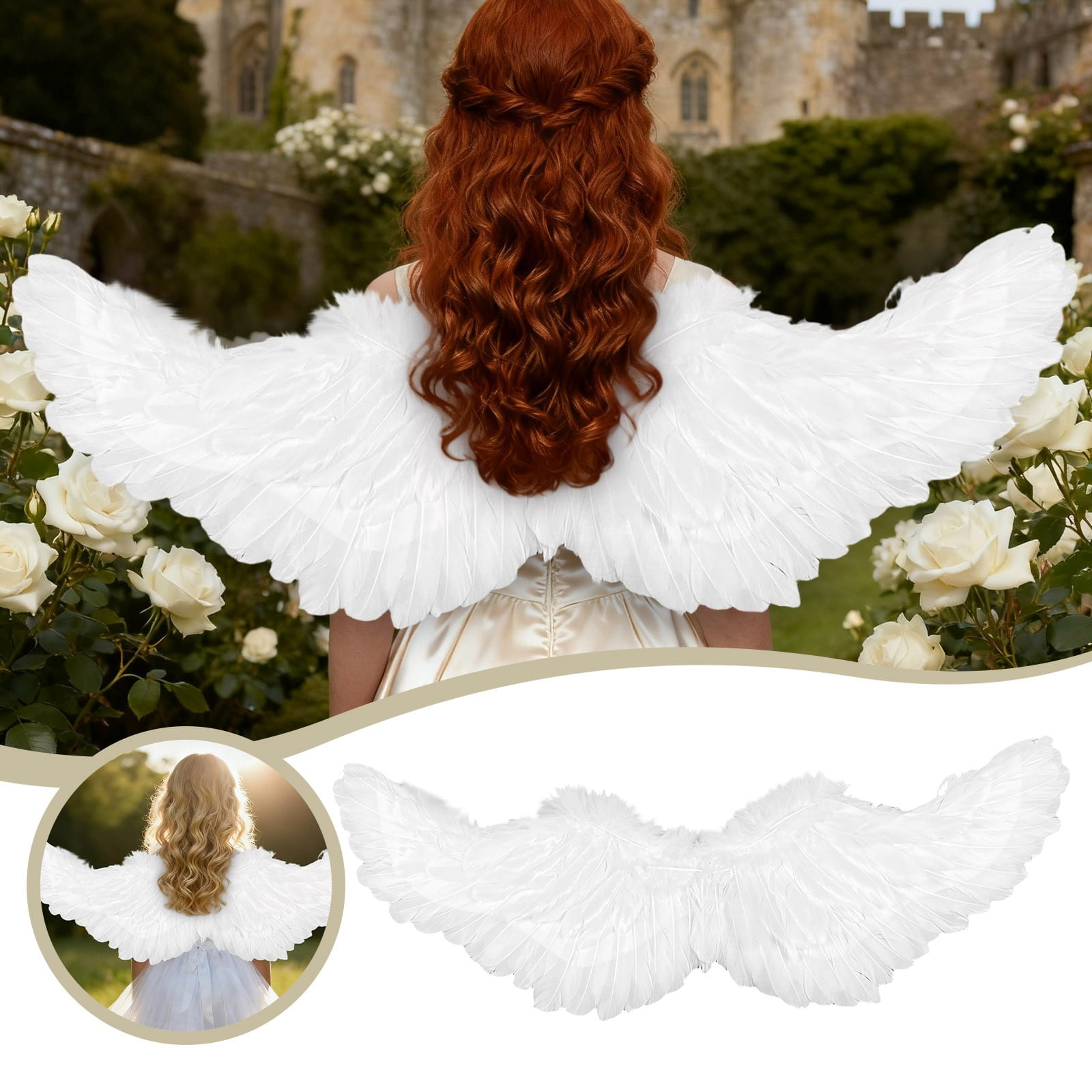 Large Angel Costume Prop Realistic White Fairy For Cosplay Photography ...