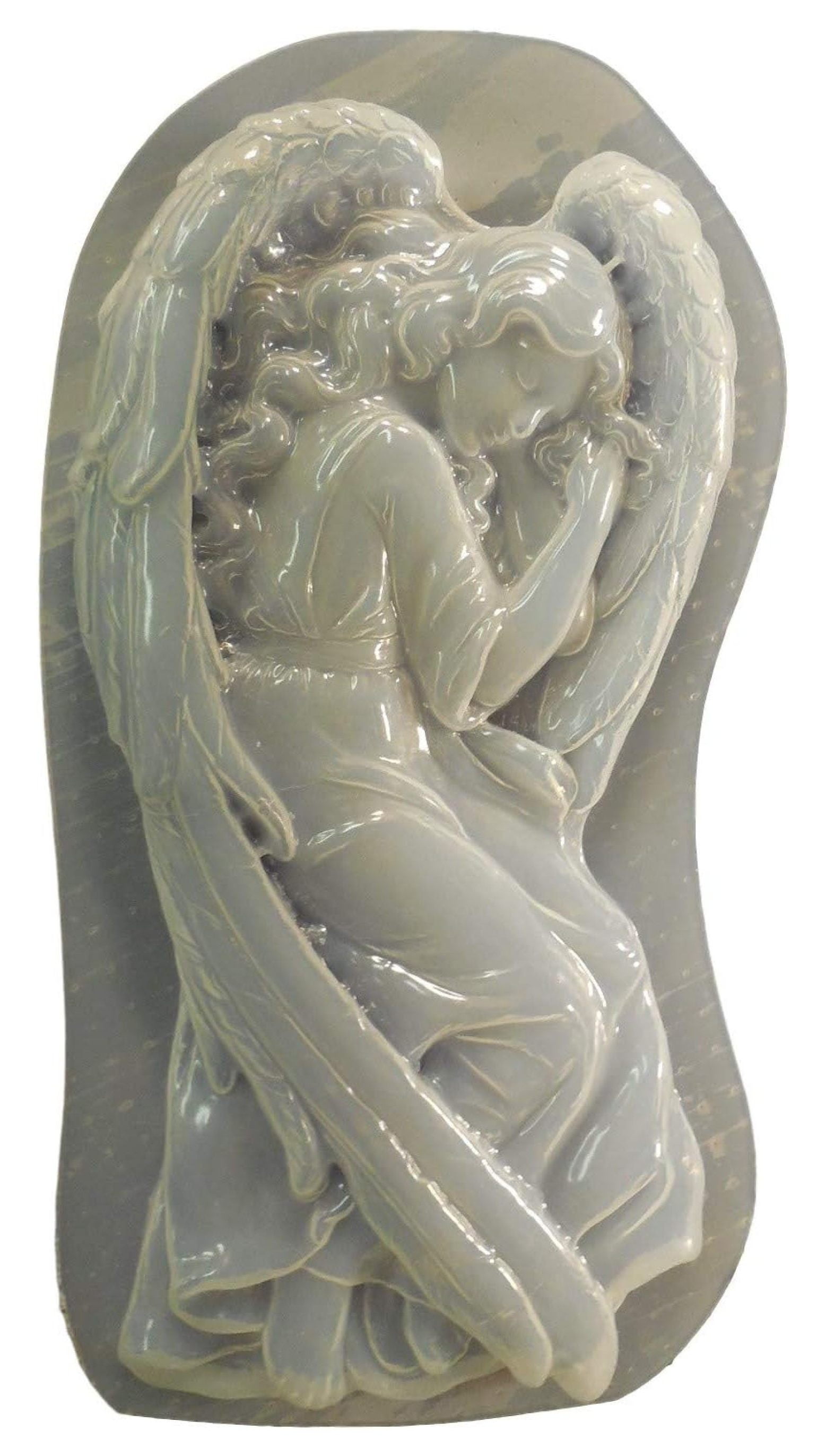 Large Angel Laying Plastic Craft Mold use with Concrete or Plaster to ...