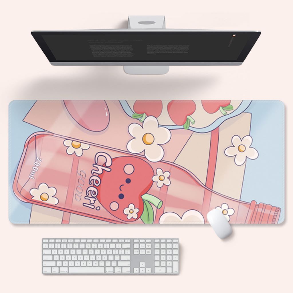 Large Anime Pink Mouse Pad Oversized Personality Girl Office Keyboard ...