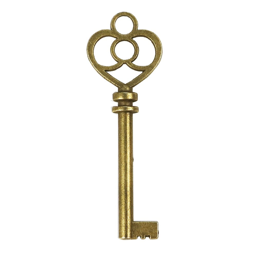 Large Antique Vintage Old Brass Skeleton Lot Cabinet Lock,B - Walmart.com