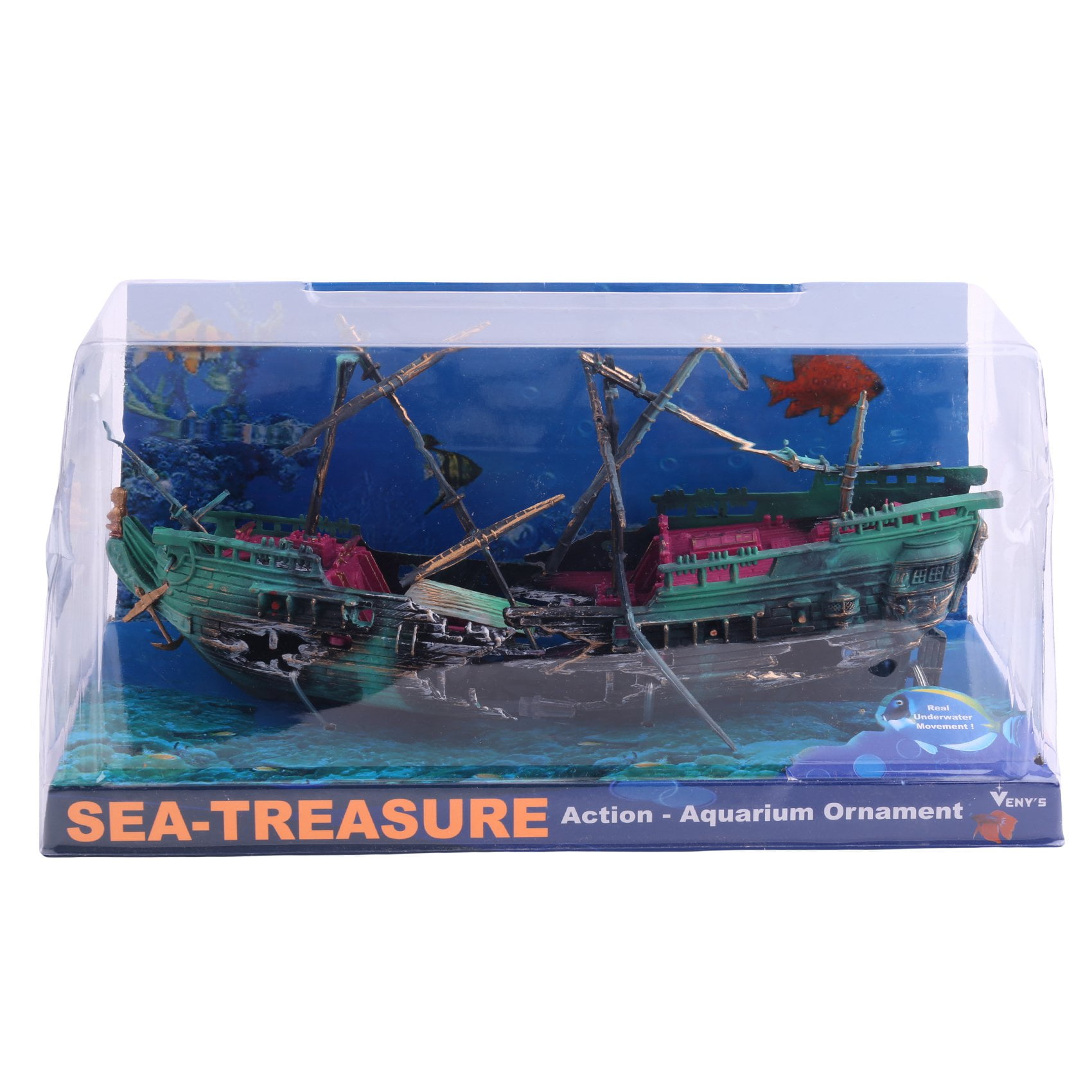 Large Aquarium Decoration Boat Plactic Aquarium Ship Air Split ...