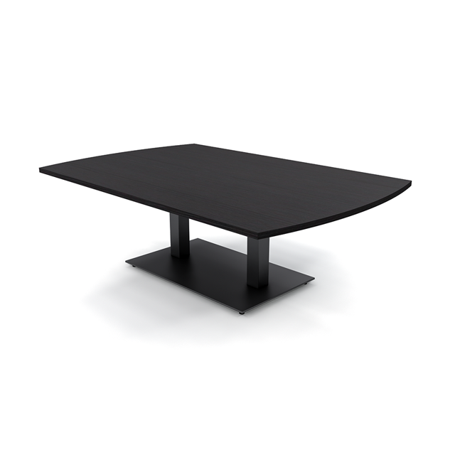 Large Arc Rectangle Shaped Coffee Table For Office Metal Base 45x70 ...