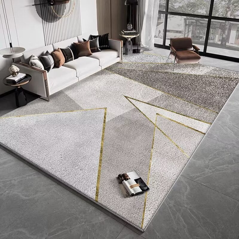 Large Area Carpet Living Room Simple Geometric ration Rug Light Luxury ...