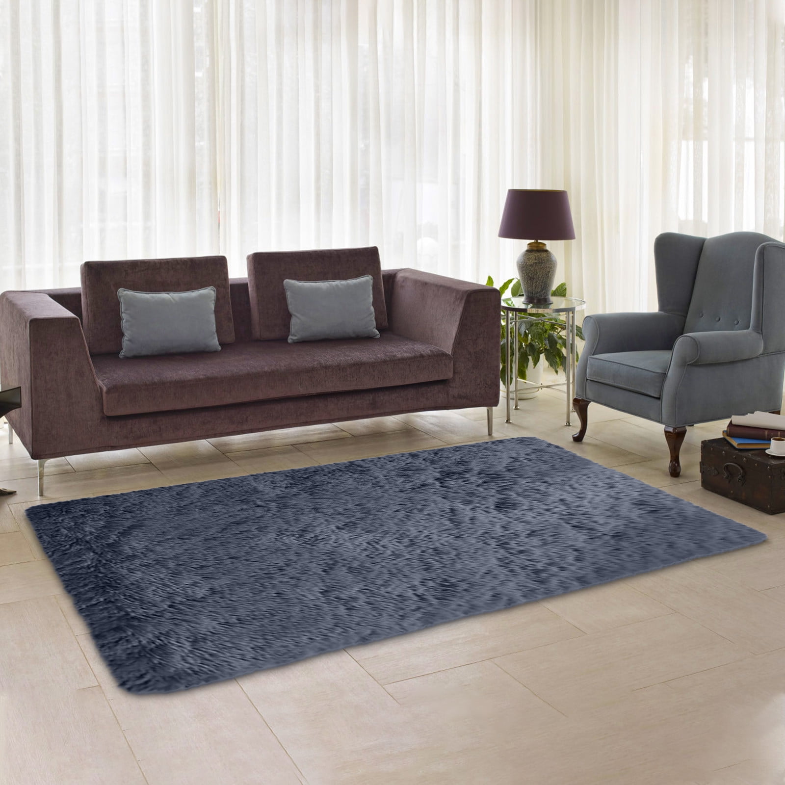 Large Area Rugs for Living Room,Super Soft Fluffy Modern Bedroom Rug ...