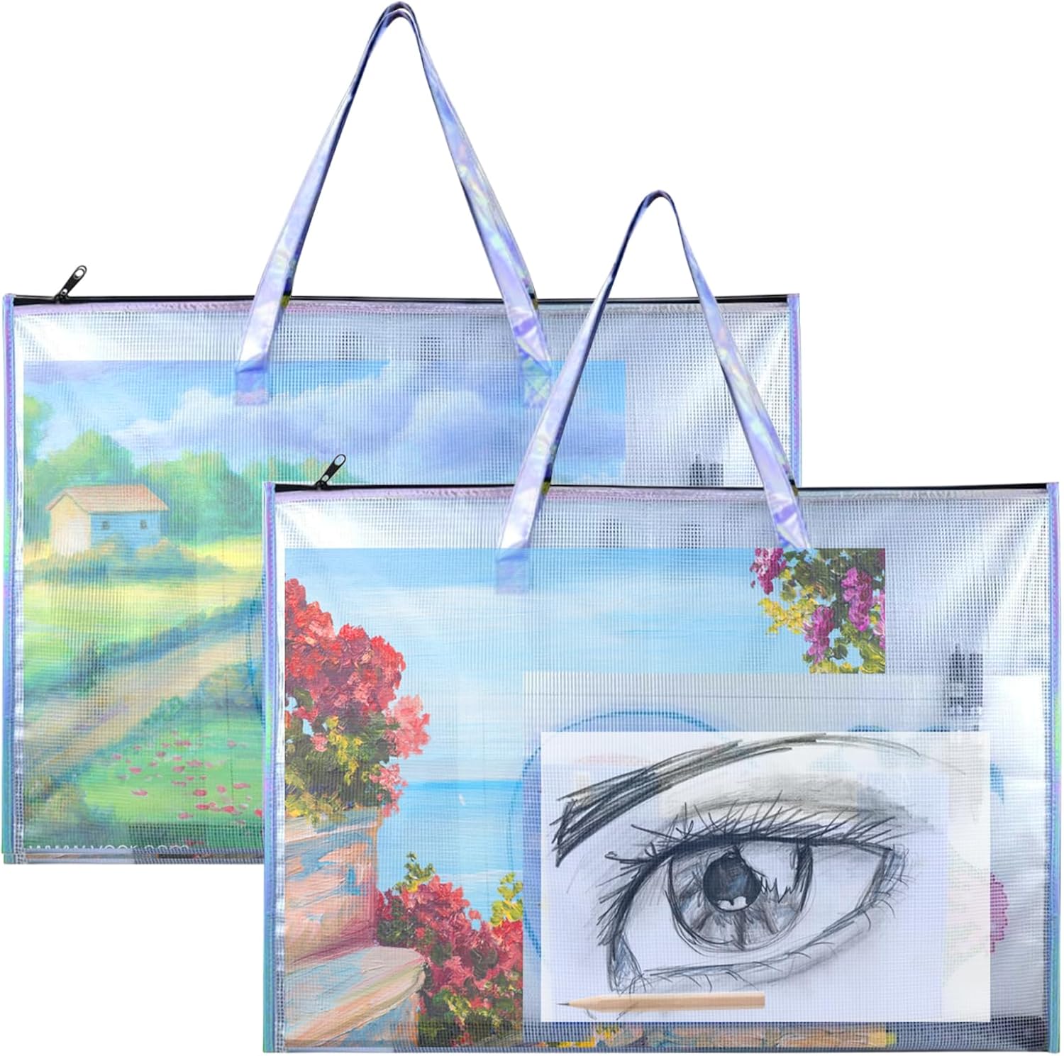 Large Art Portfolio Tote Bag with Nylon Shoulder, Light Weight ...