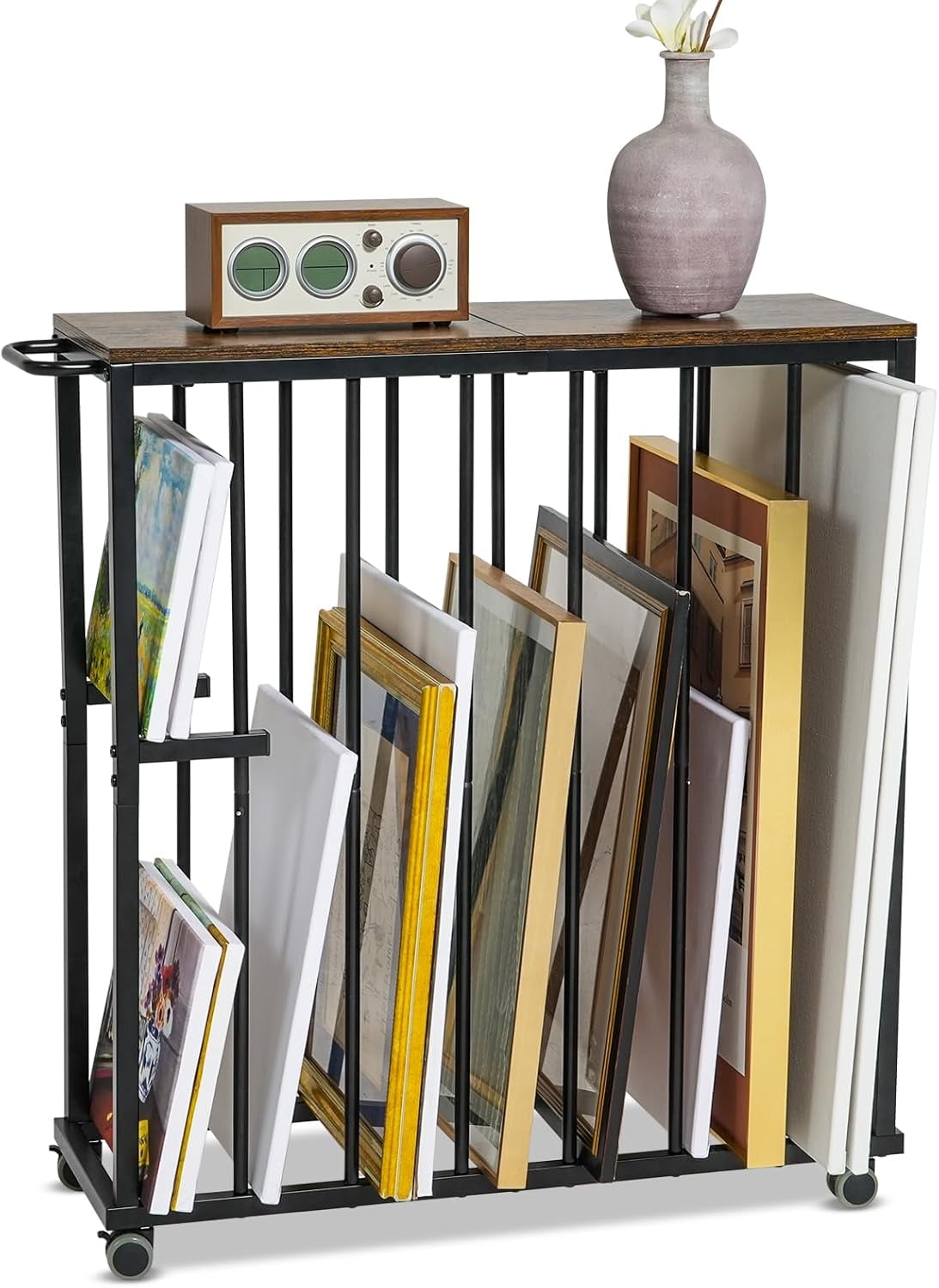 Large Art Storage Rack, Drying Painting Canvas Rack with Wheels, Art ...