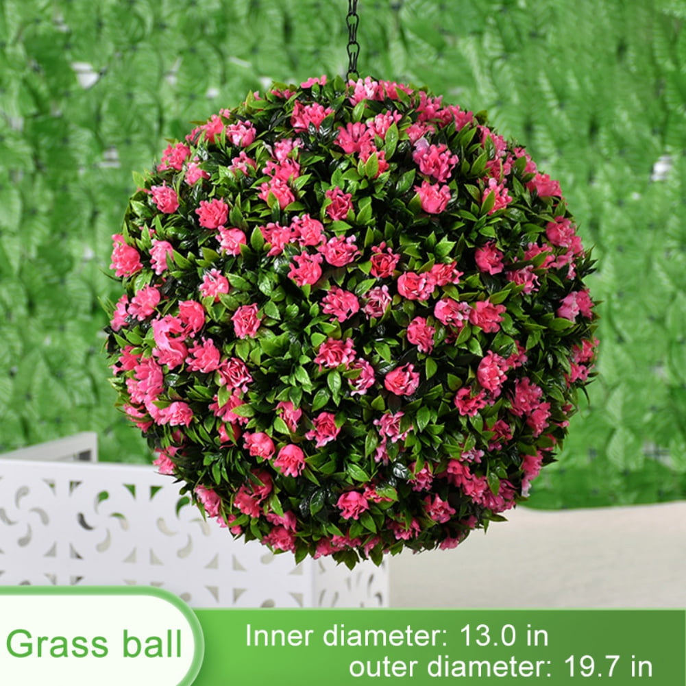 Large Artificial Flower Grass Topiary Ball,Faux Plants Decorative Balls ...