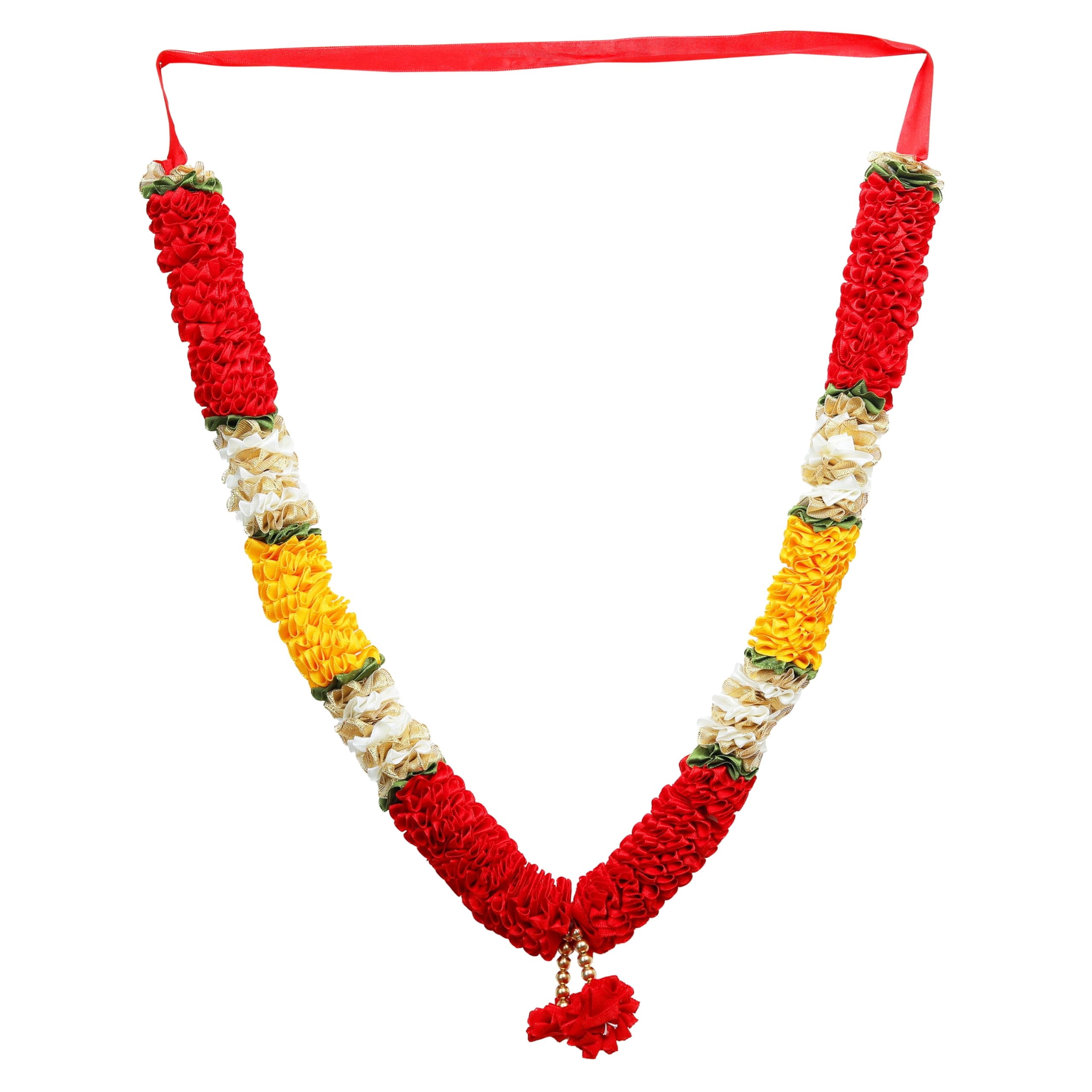 Large Artificial Flowers Ribbon Garland Haar Mala for Idol-Mala for God ...