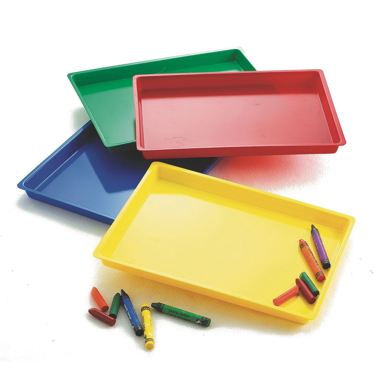 Large Assorted Color Multi Purpose Plastic Trays - Walmart.com