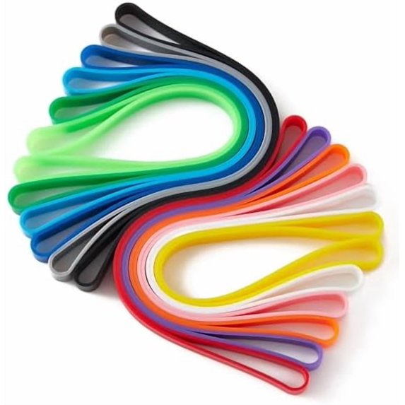 Large Assorted Color Rubber Bands 12PCS, 8 Inch Heavy Duty Silicone ...