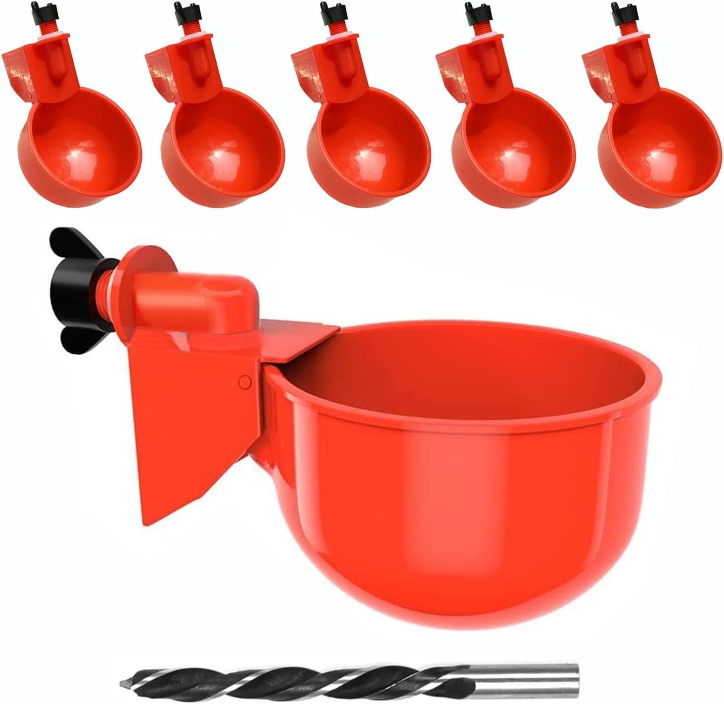 Large Automatic Chicken Waterer Cups, 6Pcs Turkey Waterer Feeder for ...