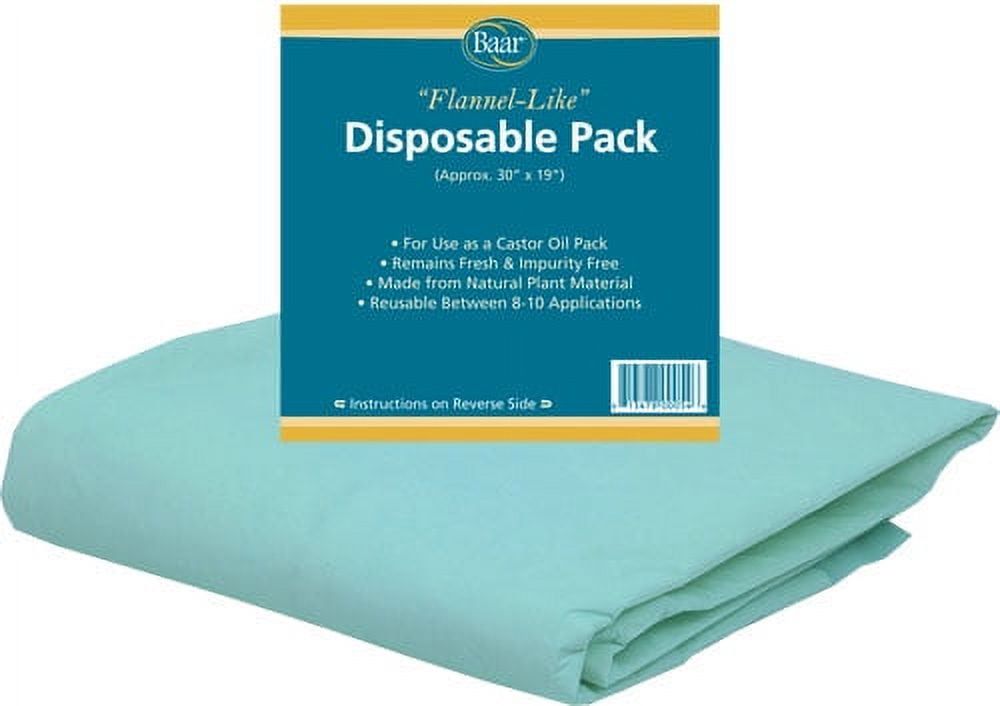 Large Baar Castor Oil Disposable Flannel-Like Pack: 30"X 19" - Walmart.com