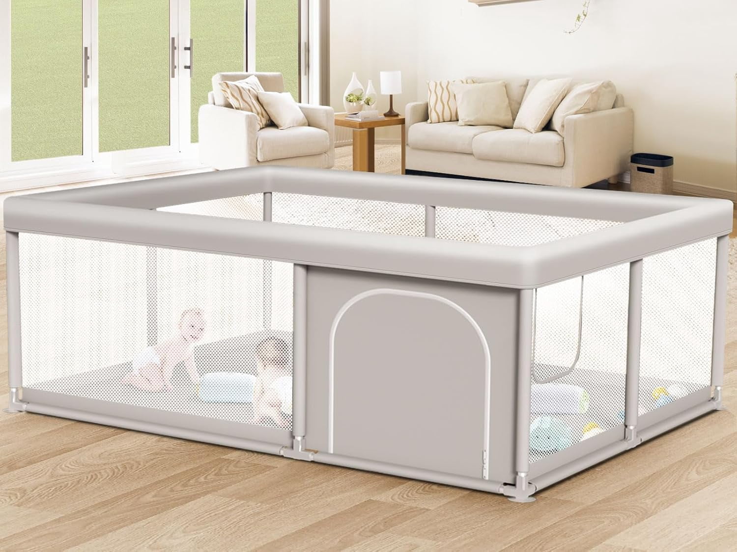 Large Baby Playpen 65x50 Inch, PlayPen for Babies and Toddlers, Sturdy ...