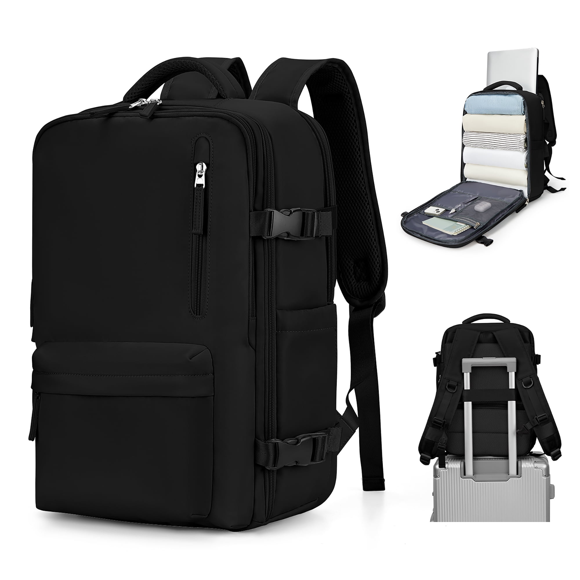Women's Waterproof Hiking & Travel Backpack with USB Port, Shoe ...