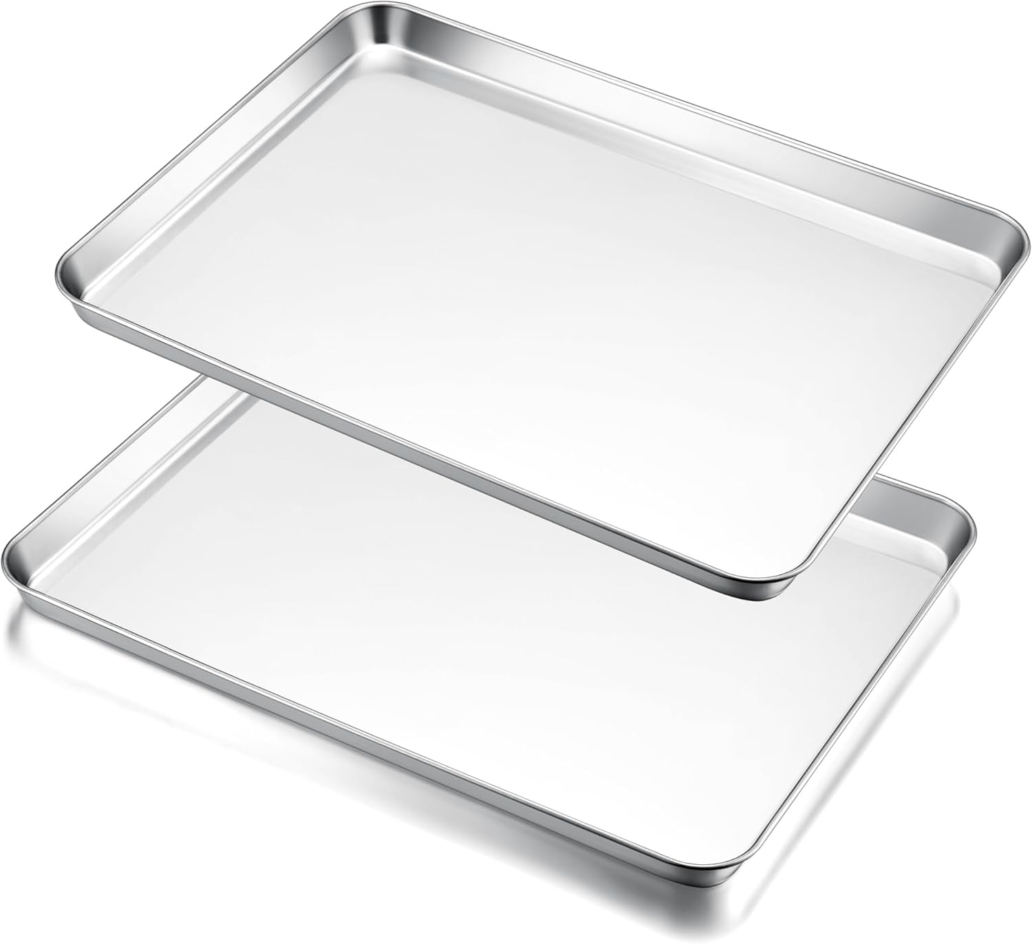 Large Baking Sheets, 20”x14” Stainless Steel Cookie Sheet Pans for Oven ...