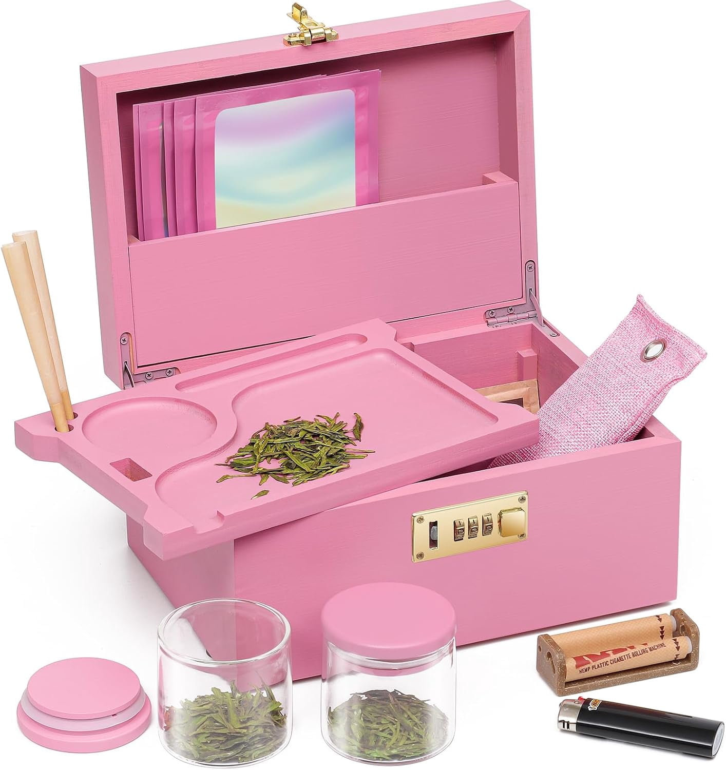 Large Bamboo Box with Combination Lock Decorative box for Home Great ...