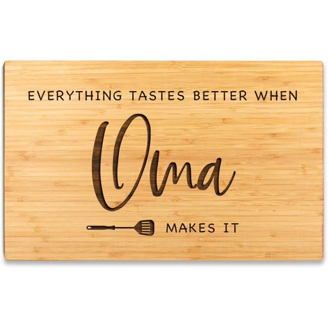 Large Bamboo Wood BBQ Cutting Board Gift, 17.75 x 11-inch, Everything ...