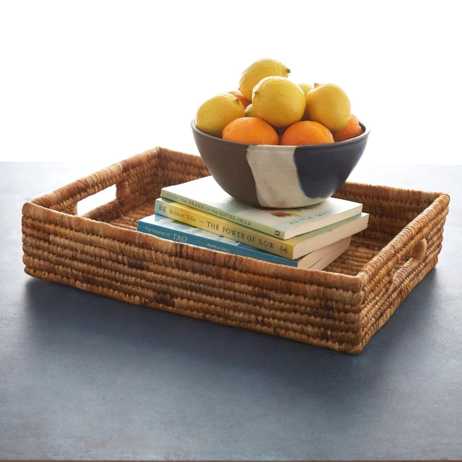 Large Banana Leaf Fruit Bread Office Rectangle Tray - Walmart.com