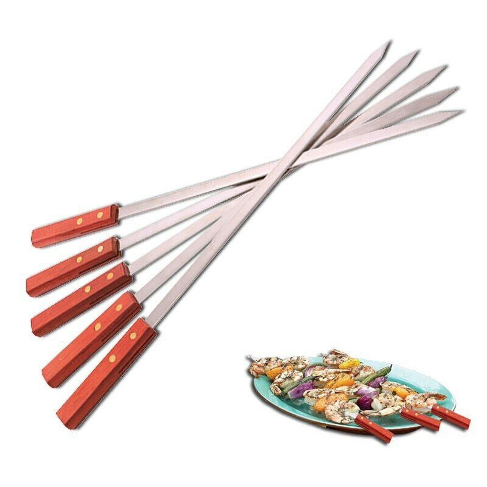 Large Barbecue Skewers Flat Extra Wide Kebab Shish BBQ Heavy Duty ...