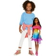 Large Barbie Doll, 28 Inches Tall, Dark Brown Hair and Rainbow Dress ...