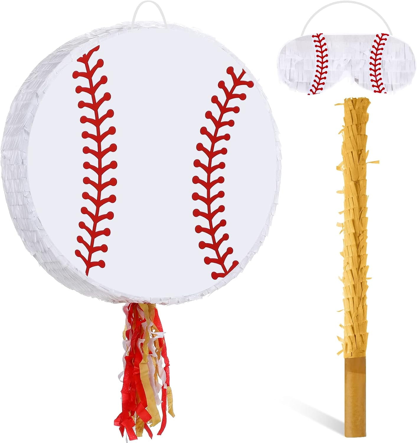 Large Baseball Piñata for Birthday Party 15.74 x 15.74 Inch Baseball ...