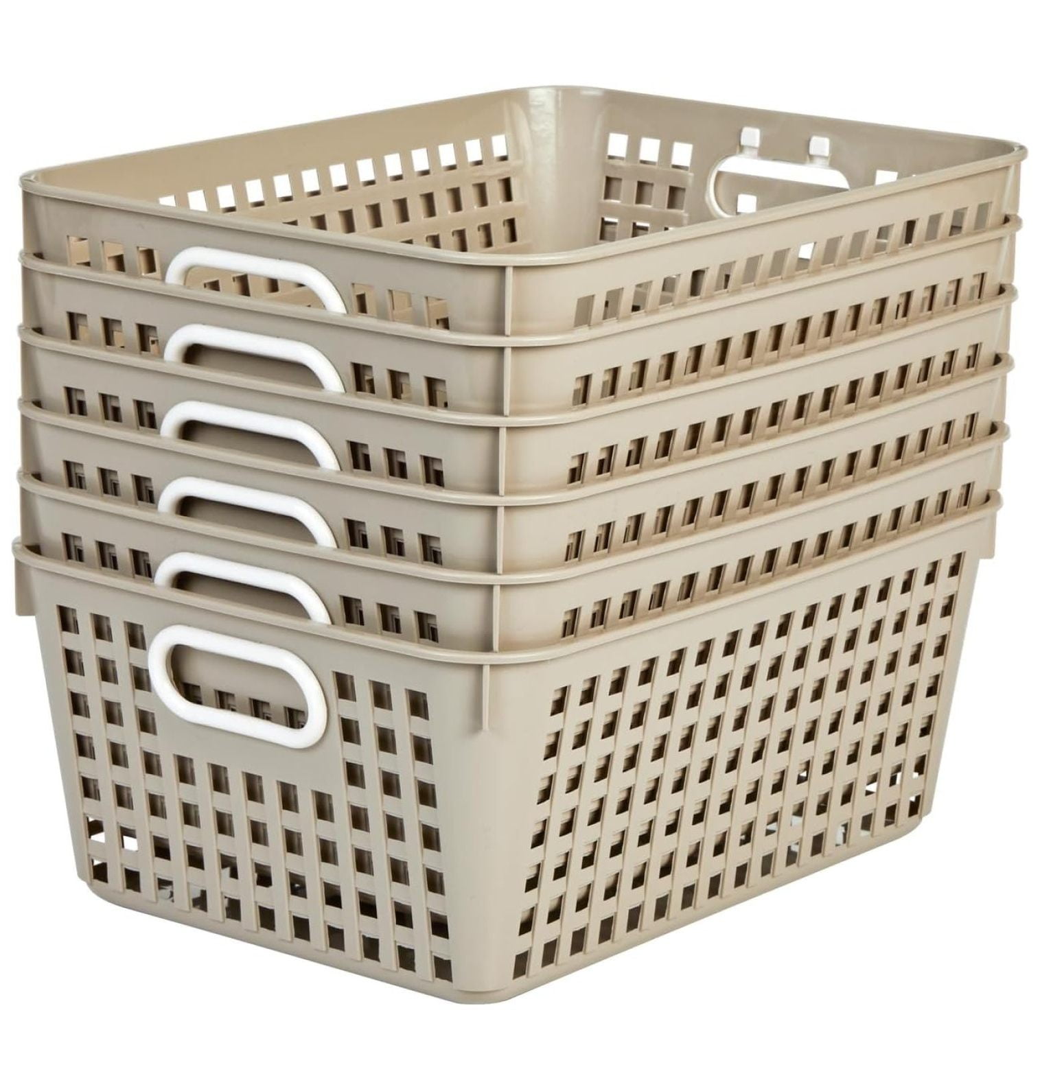 Large Basket - Tan, 6 Pack - Walmart.com